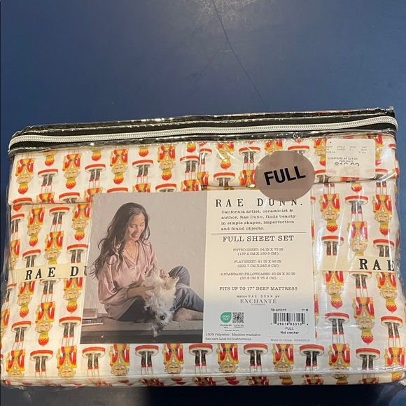 Rae Dunn | Bedding | Nwt Rae Dunn Nutcracker Sheet Set With Red And ...